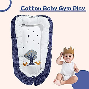 sucarlon Baby Gym Play Mat,Baby Nest Cover,Baby Lounger,Co Sleeper For Baby In Bed,Thick & Plush Play Gym,Thicker Non-Slip Baby Activity Gym,for Ages 1 to 36 Months,Suitable Gift for Nnewborn
