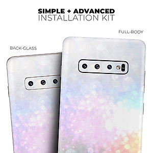 DesignSkinz unfocused Multicolor Glowing Orbs of Light Protective Vinyl Decal Wrap Skin Cover Compatible with The Samsung Galaxy S20 (Screen Trim & Back Glass Skin)