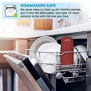 VEEFINE Travel Coffee Mug 20oz Ergonomic Appearance Insulated Tumblers Dishwasher Safe 18/8 Stainless Steel Tumblers Cup Holder Friendly BPA-Free