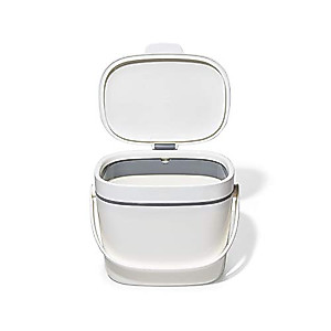 NEW OXO Good Grips Easy-Clean Compost Bin, White, 1.75 GAL/6.62 L