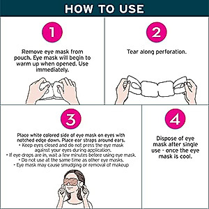 MegRhythm by Kao Gentle Steam Eye Mask, Lavender, Rejuvenates Eyes, Reduces the look of puffy eyes, Dermatologist and Ophthalmologist Tested, 5 Count