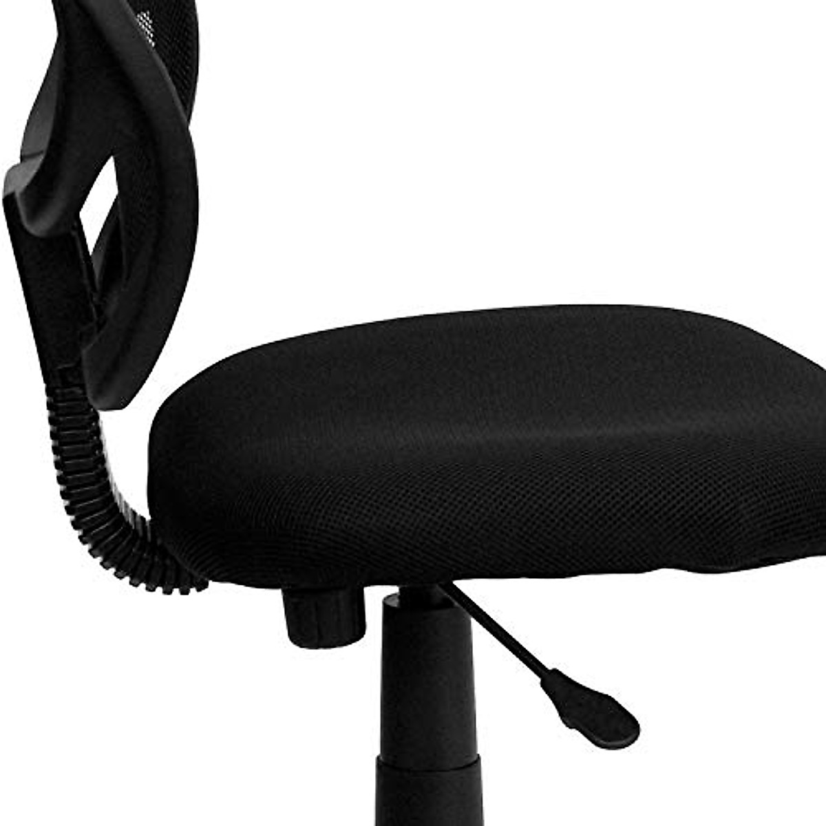 Flash Furniture Low Back Black Mesh Swivel Task Office Chair with Curved Square Back