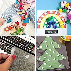 WXBOOM Self Adhesive Dots 1400pcs (700 Pairs) 0.79" Diameter White Hook & Loop Dots Sticky Back Coins 20mm for School Classroom Office Home