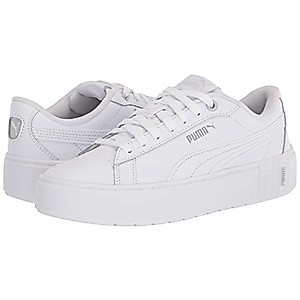 PUMA Women's Smash Platform V2 Sneaker, White White, 10