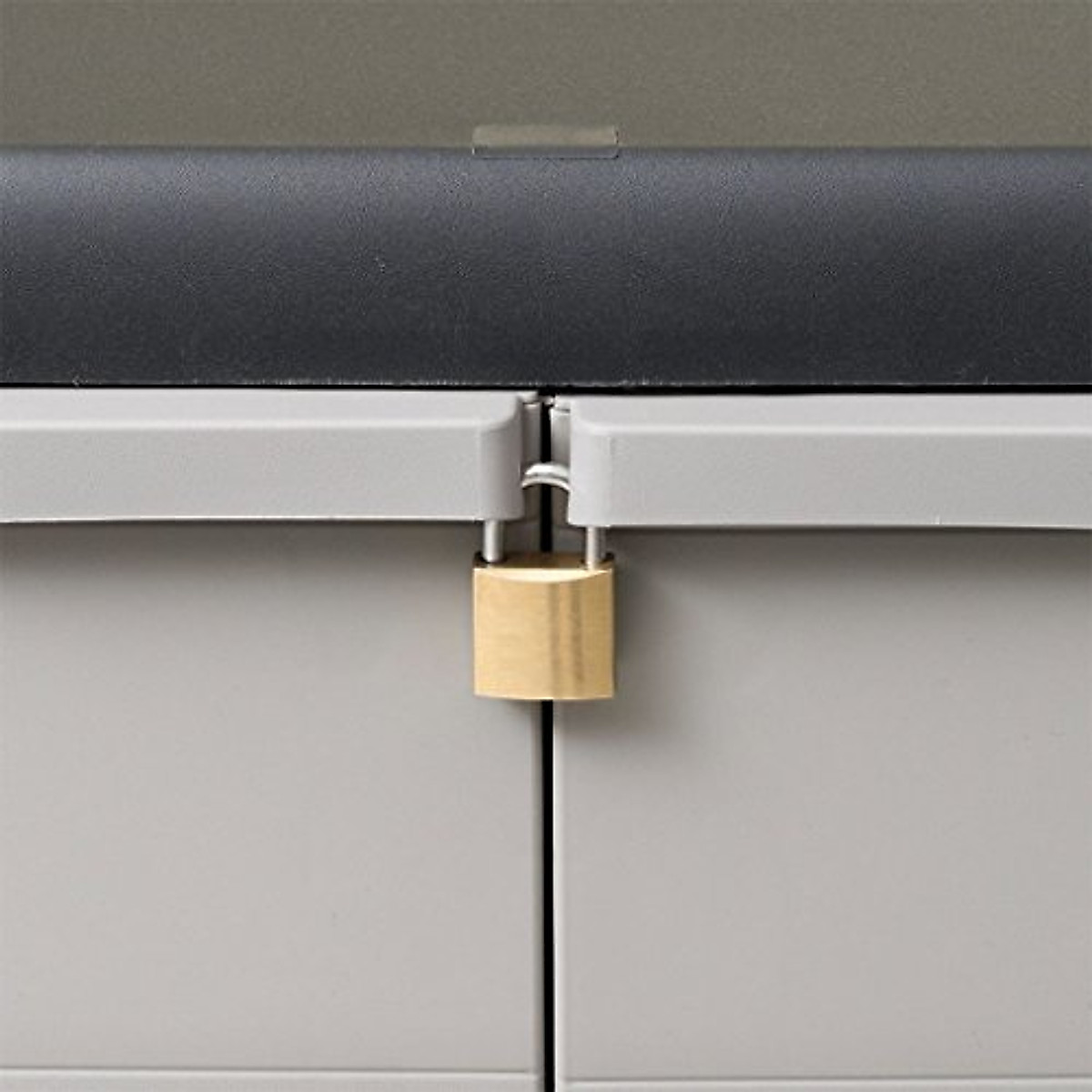 Festnight Garden Shed Three Door Outdoor Storage Cabinet with 2 Ventilated Adjustable Shelves Patio Waterproof Tool Shed Lawn Care Equipment Pool Supplies Storage Organizer