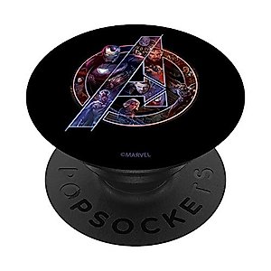 Marvel Avengers Infinity War Neon Hero Symbol Fill PopSockets PopGrip: Swappable Grip for Phones & Tablets