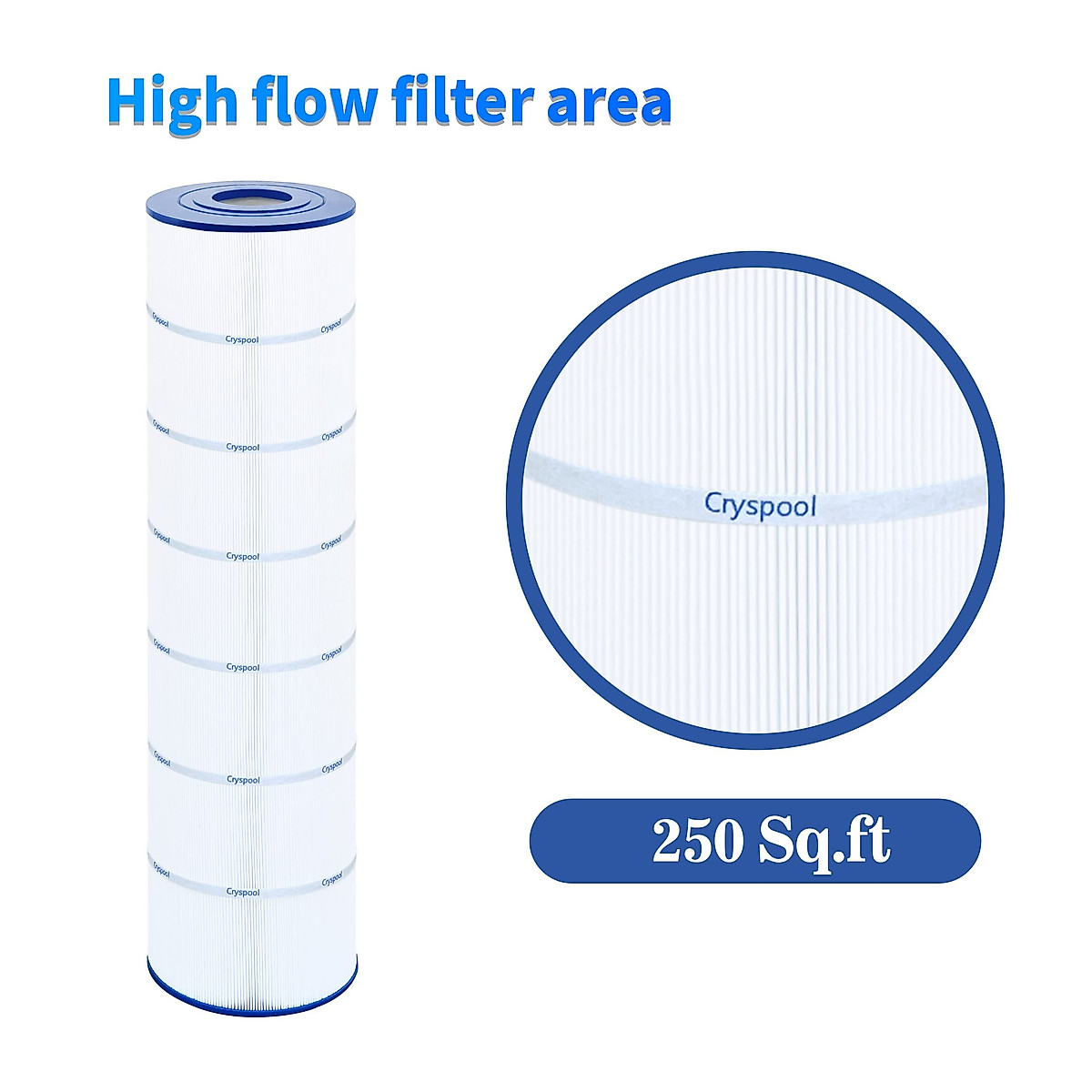 CRYSPOOL Pool Filter Compatible with Jandy CS250, R0462500, PJANCS250, C-8425, FC-0824, 250 sq.ft, 1 Pack