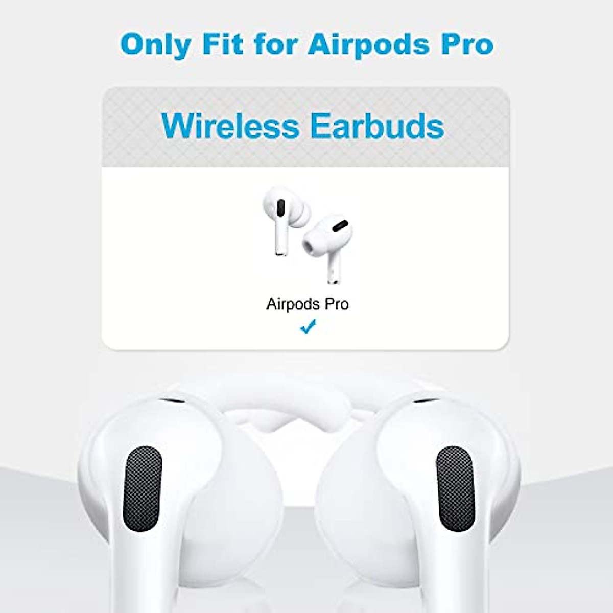 Acediar AirPods Pro Ear Hooks [2 Pairs, White] Covers Compatible with AirPods Pro Anti-Slip Ear Covers Accessories Running, Jogging, Cycling