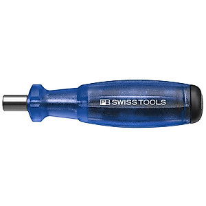 PB Swiss Tools Insider 1 - Universal 1/4" bit holder with 10 PrecisionBits in the handle - Blue