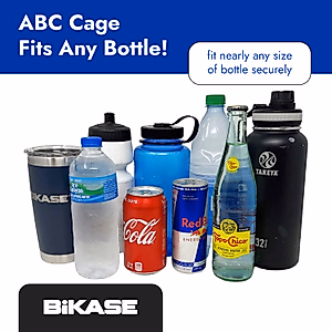 ABC by BiKASE - Any Bottle Cage, Bike Water Holder Fits Bottle, Container, Speaker, Bicycle for Frame or Handlebar (Cage Only)