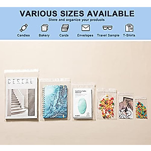 joybest 500 Count - 4 x 6 Inch Reclosable Clear Plastic Zip Poly Bags, Resealable Lock Seal Zipper Bags for Photos, Prints, Crafts, Storage & Packaging