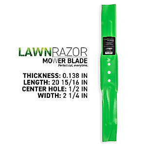 8TEN LawnRAZOR Blade for Lesco Toro Recycler 21 inch Deck 11-9419 14-1659 14-9419 75-9420 91-2256 050808 (High-Lift) 3 Pack