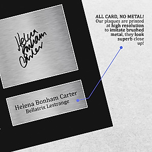 HWC Trading Helena Bonham Carter Harry Potter Bellatrix Lestrange Gifts Printed Signed Autograph Picture for Movie Memorabilia Fans - US Letter Size