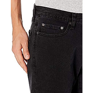 Amazon Essentials Men's Straight-Fit Stretch Jean, Washed Black, 54W x 30L