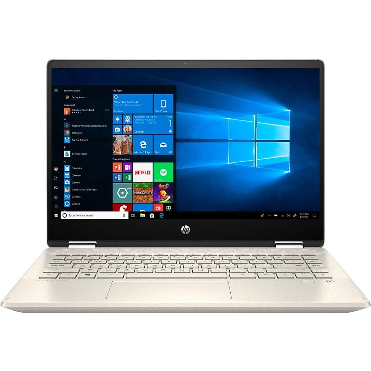 HP Pavilion x360 2-in-1 14" FHD WLED-Backlit Touchscreen Laptop, Intel Quad-Core i5-10210U, 8GB DDR4, 256GB SSD + 16GB Optane, Webcam, Backlit Keyboard, Fingerprint Reader, USB 3.1-C, Windows 10