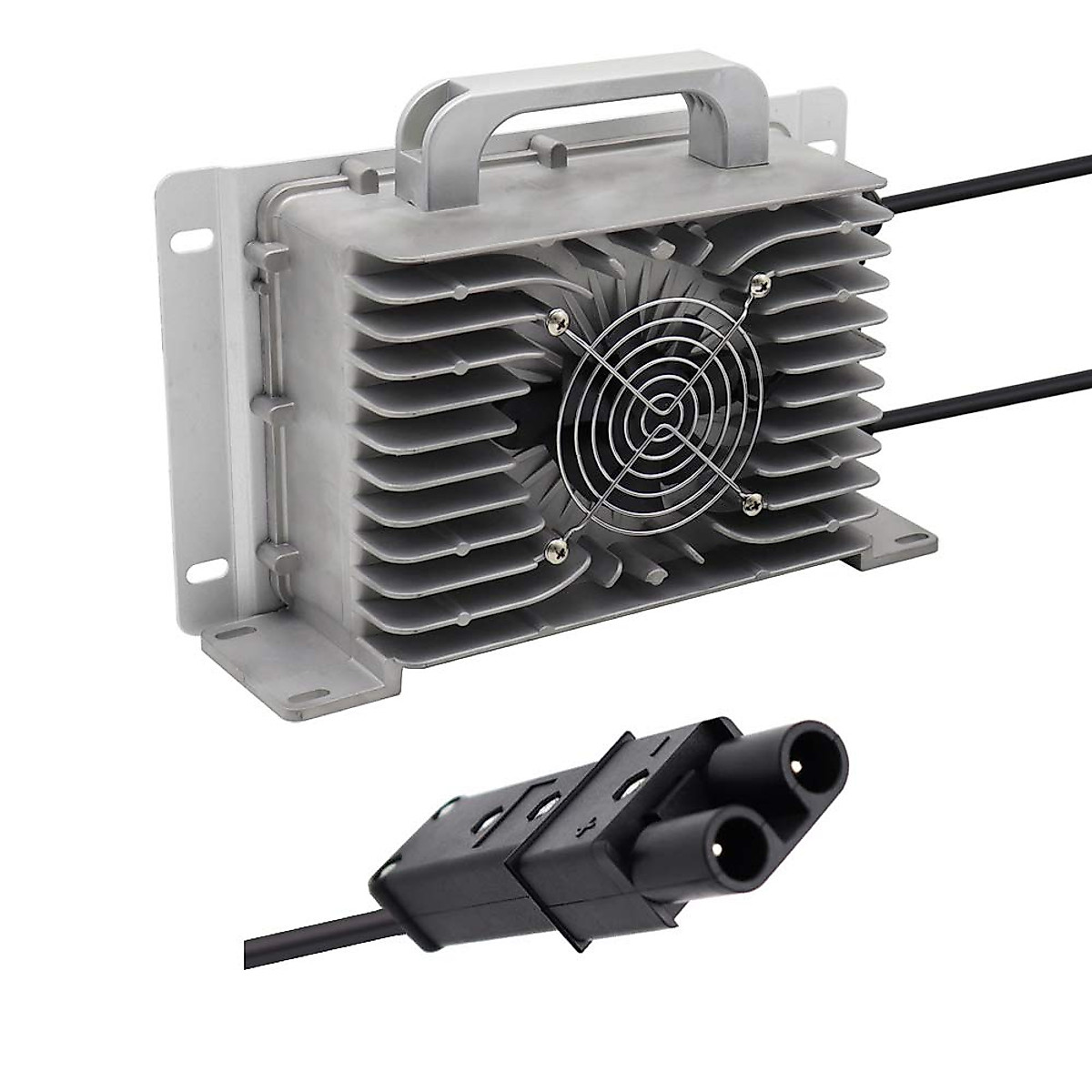 48V 15A Golf Cart Battery Charger for Yamaha Golf Cart G14 G16 G19 G22 Drive with 2 Pin Plug Waterproof IP68