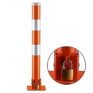 NOGRAX Parking Posts for Driveways Lockable Folding Security Post Parking Space Lock Reflective Parking Cones with Keys Parking