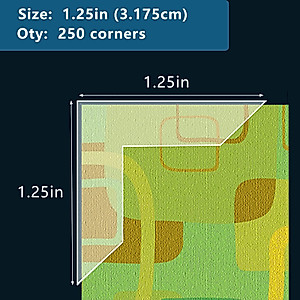 Lineco Archival Polypropylene Mounting Corners, Self Adhesive Clear Photo Corners, Acid-Free, 1.25 Inches, Mounting Artwork, Photographs, Documents.