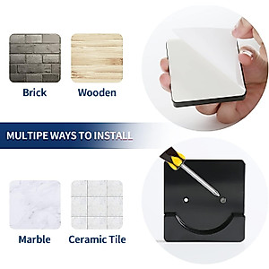 1 Inch Shower Curtain Rod 46-76 Inches, Double Adjustable Black Shower Curtain Rods Stainless Steel, Spring Tension Curtain Rod with Holder, Anti-Slip Waterproof for Bathroom window