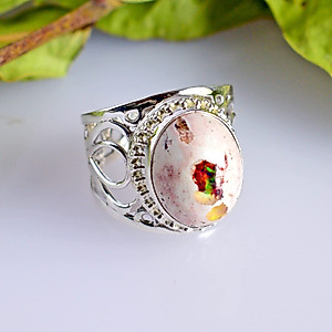 Ravishing Impressions Pretty Looking Mexican Fire Opal Gemstone 925 Solid Sterling Silver Ring Handmade Jewelry For Women