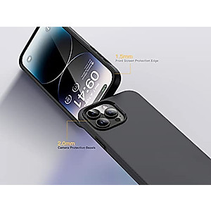 TEAM LUXURY iPhone 14 Pro Max Phone Case, 6.7" [UNIQ Series] Shockproof Rugged Anti-Scratch Protective Case for iPhone 14 Pro Max Phone Case, (Black)