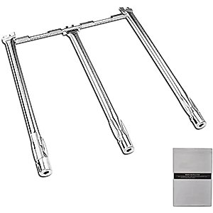 GRISUN 18 inch 69787 304 Stainless Steel Grill Burner for Weber Spirit 300 & Spirit II 300 Series - Spirit E310/320/310, S310 320 S330 Gas Grill with Front Control(2013 and Newer)