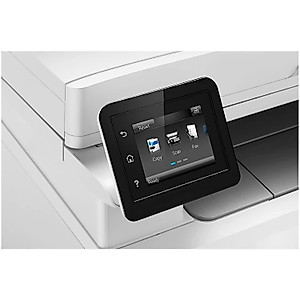 HP Color Laserjet Pro M283cdw Wireless All-in-One Laser Printer, 260-Sheet, 22ppm, 600x600DPI, Auto 2-Sided Printing, Remote Mobile Print, Print Scan Copy Fax, White, Durlyfish USB Printer Cable