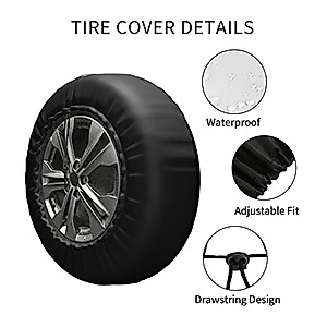 Not All Those Who Wander are Lost Spare Tire Cover Weatherproof Wheel Protectors Universal Fit for Trailer Rv SUV Truck Camper Travel Trailer 15"