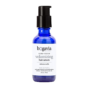 Bogavia Weightless Hair Serum | Styling Treatment & Heat Protection for Volume, Body & Bounce | Preps, Strengthens, Fights Frizz, Promotes Healthy Growth and Speeds Drying Time for Fuller, Thicker, Smoother, Voluminous Hair | Vegan Haircare for Women and