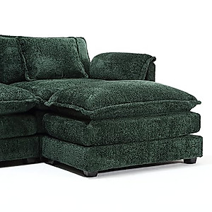 Eafurn Convertible Modular Sectional Sofa with Reversible Chaise, Modern Chenille Upholstery L-Shaped Boucle Couch 4-Seat Corner Sofa&Couches for Living Room, Apartment and Small Space