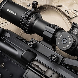 TRUGLO Omnia Tactical Hunting Shooting Durable Fogproof Shock Resistant 30mm One-Piece Aluminum Tube Illuminated All Purpose Tactical Reticle Riflescope | Flip-Up Lens Cap Included | 6 1-6X24 30MM