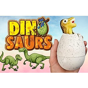 JA-RU Giant Dinosaur Egg Growing Toys (1 Eggs Assorted) Magic Surprise Hatching& Grow in Water Animals for Kids, Boys & Girls. Bulk Jurassic Party Favors Easter Basket Fillers. 1747-1s