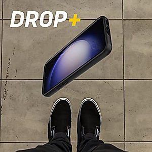 OtterBox Galaxy S23 Symmetry Series Case - Single Unit Ships in Polybag, Ideal for Business Customers - BLACK, ultra-sleek, wireless charging compatible, raised edges protect camera & screen