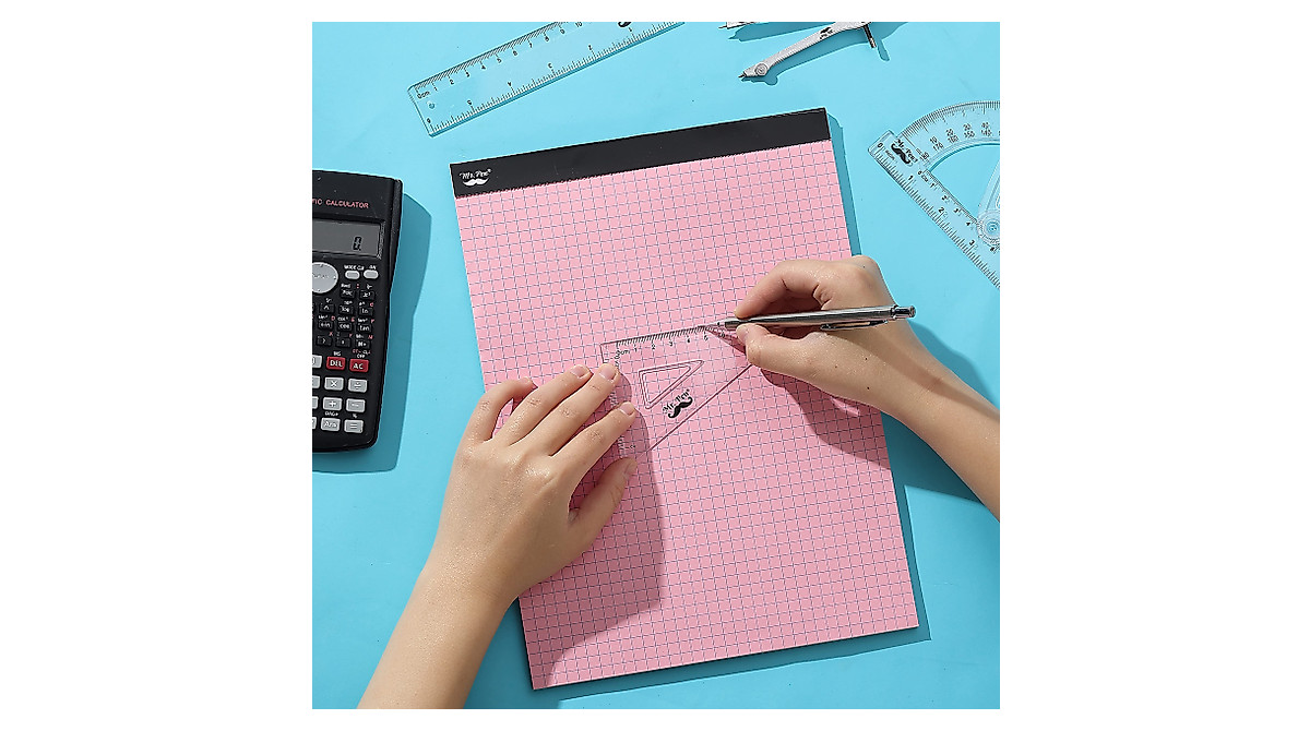Mr. Pen Pastel Graph Paper Pad - 50 Sheets of Colored Grid Paper
