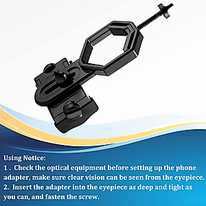 ToopMount Universal Smartphone Adapter Cell Phone Adapter Mount, Compatible Binocular Monocular Spotting Scope Telescope Microscope, Astronomical Telescope, for Record Nature World Black