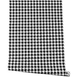 Self-Adhesive Vinyl Black White Plaid Shelf Liner Contact Paper for Cabinets Dresser Drawer Furniture Wall Arts and Crafts Decal 17.7X117 Inches