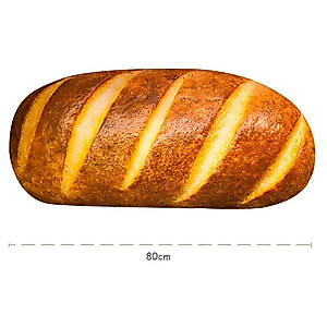 elfishgo 3D Simulation Bread Shape Pillow,Soft Butter Bread Food Plush Cushion Stuffed Toy for Home Decor 31.5"