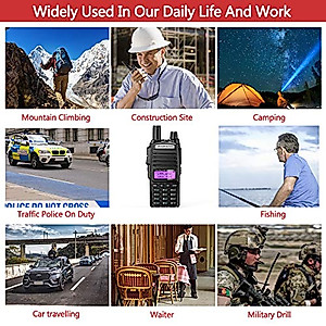 BaoFeng UV-82 Ham Radio Handheld 8W High Power Radio Dual Band Dual PTT Portable Two Way Radio with Dual PTT Full Kits