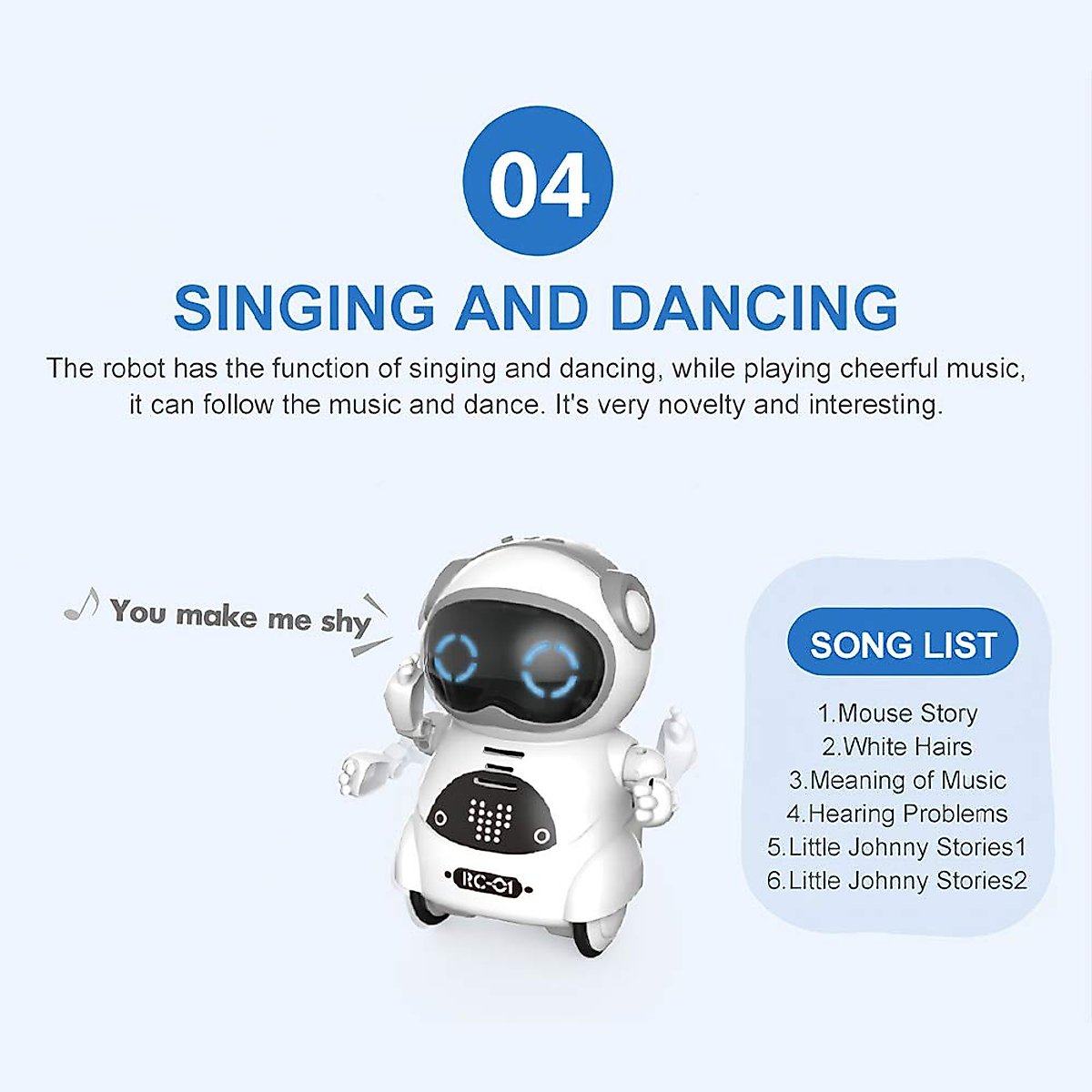 GoolRC 939A Pocket Robot Talking Interactive Dialogue Voice Recognition Record Singing Dancing Telling Story Mini Robot