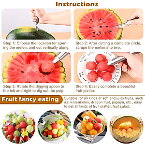 5 Pieces Culinary Drawing Decorating Spoon Set, Drizzle Spoons, Cooking Tweezers and Melon Baller Spoon, Professional Chef Tool for Decorating Plates