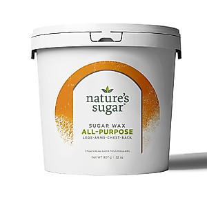 Nature’s Sugar Wax All-Purpose Sugaring Paste for Legs, Back, Arms, Chest - 35oz - Beginner-Friendly Sugar Wax Hair Removal for All Skin Types - Vegan & Cruelty-Free