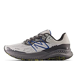 New Balance Men's Dynasoft Nitrel V5 Trail Running Shoe, Rain Cloud/Phantom/Egg Yolk, 10 X-Wide