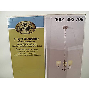 Hampton Bay 19706-000 Laurel Hill 3-Light Brushed Nickel Chandelier