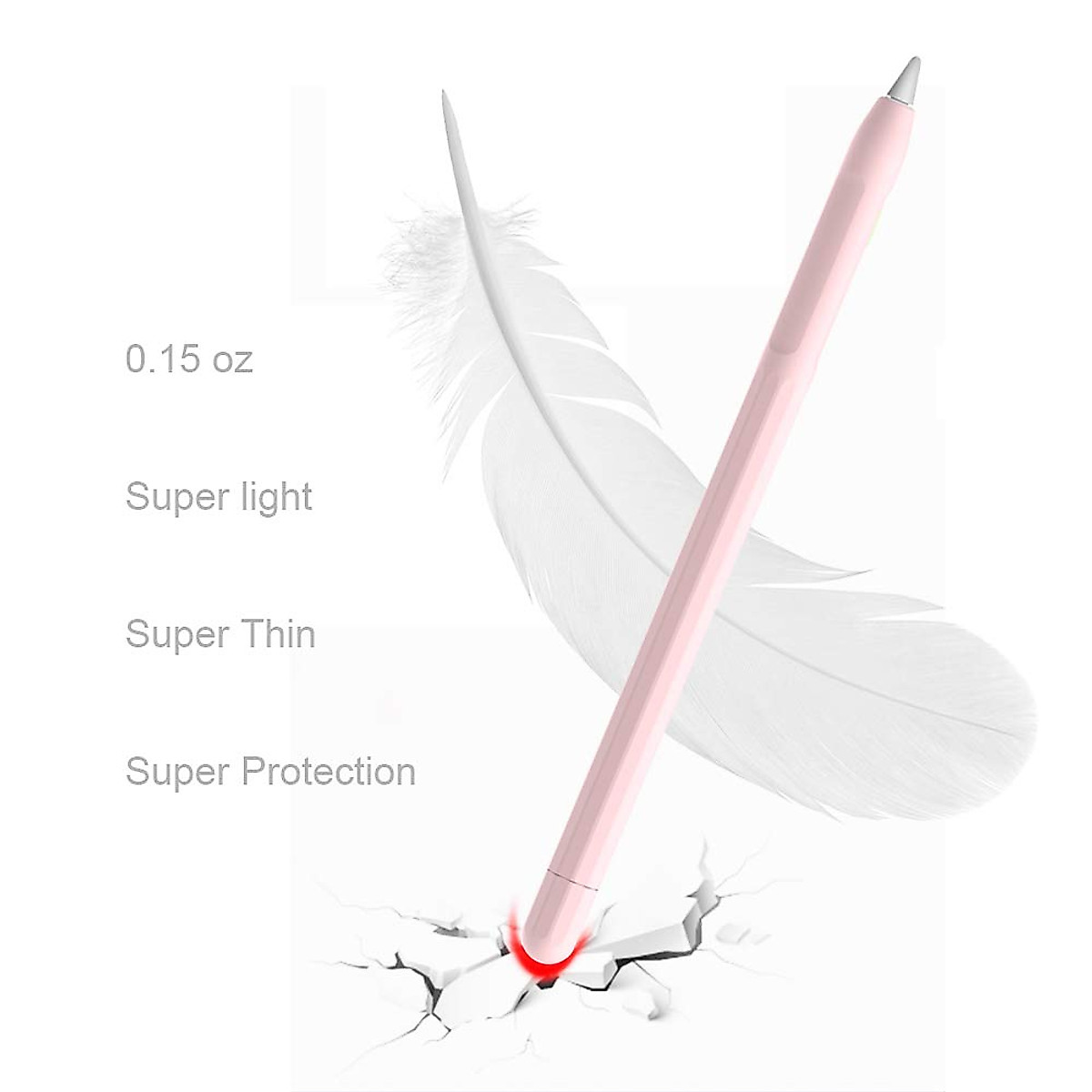 YINVA Case for Apple Pencil Apple Pencil Accessories Grip Holder for Apple Pencil 1st Generation Cover Sleeve for Apple Pencil with Protective Nib Cover for iPad Pencil(Pink)