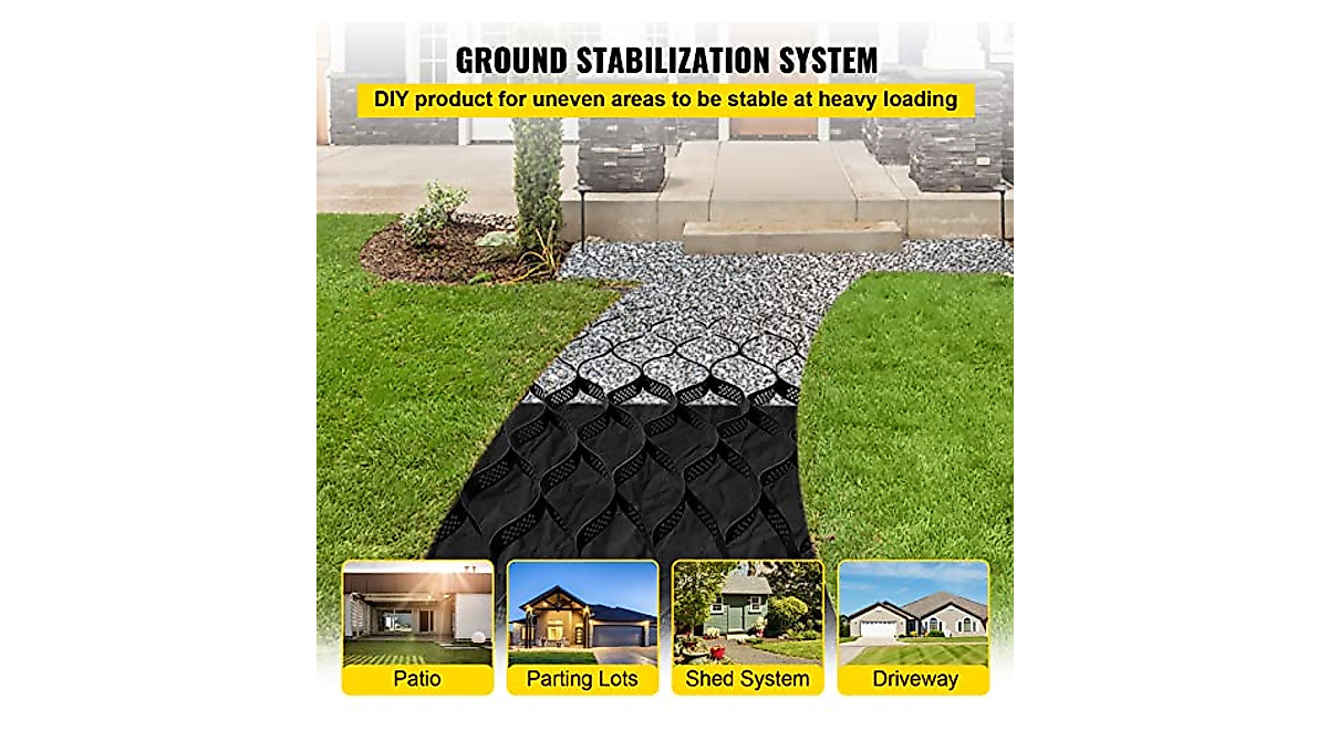 Happybuy Geo Grid: Ground Stabilization for Driveways & Slopes