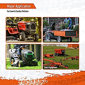 HALBERD 2 PCS 15x6.00-6 Lawn Mower Tires 4PR Turf Saver Lawn & Garden Tires for Garden Tractor Riding Mower, Tubeless