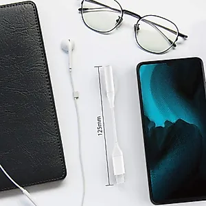 Tek Styz USB C to 3.5mm Headphone Adapter Compatible with Your GoPro Hero 8 Black KIT with Digital DAC Chip That's Dual 1/8 inch TypeC/PD Compatible Too! (Black)