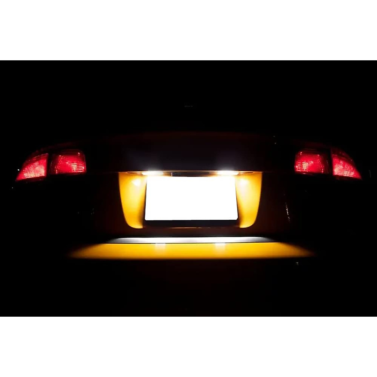 iJDMTOY OEM-Fit 3W Full LED License Plate Light Kit Compatible With Audi 1998-2005 A6 S6 RS6 Avant Wagon ONLY, Powered by 18-SMD Xenon White LED & Can-bus Error Free