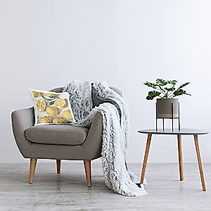 Stupell Industries Citrus Lemon Fruits Sliced Country Farmhouse Design by Emma Caroline Throw Pillow, 18 x 18, Yellow