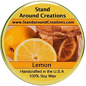 Premium 100% All Natural Soy Tureen Candle - 11 oz. - Lemon - True to The name. Made w/natural lemon oil.